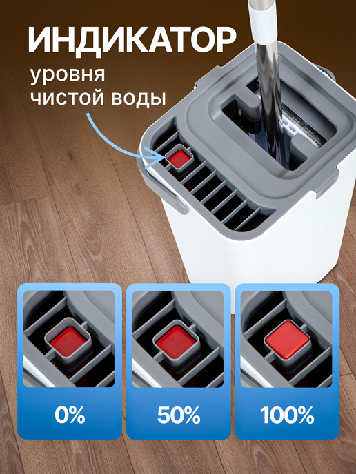 Швабра с разделением воды и вертикальным отжимом Favorite Mop