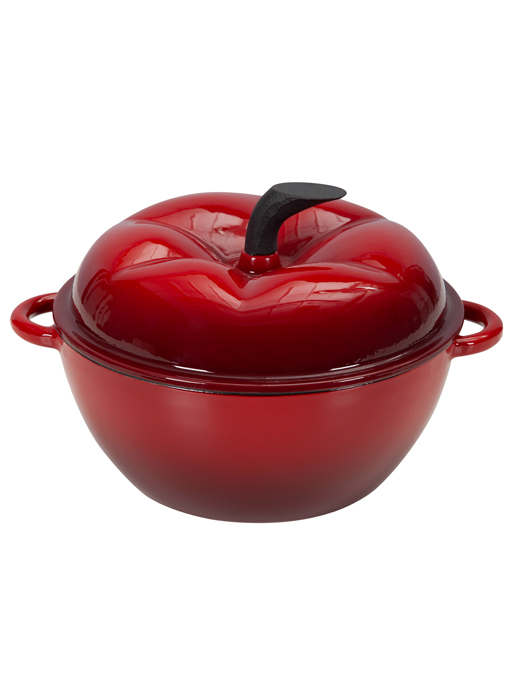 Кокот чугунный эмалированный красный Apple red, 2.1 л.