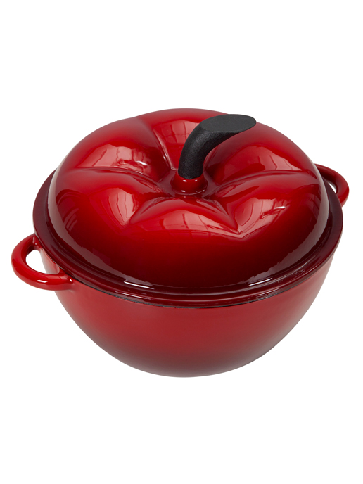 Кокот чугунный эмалированный красный Apple red, 2.1 л.