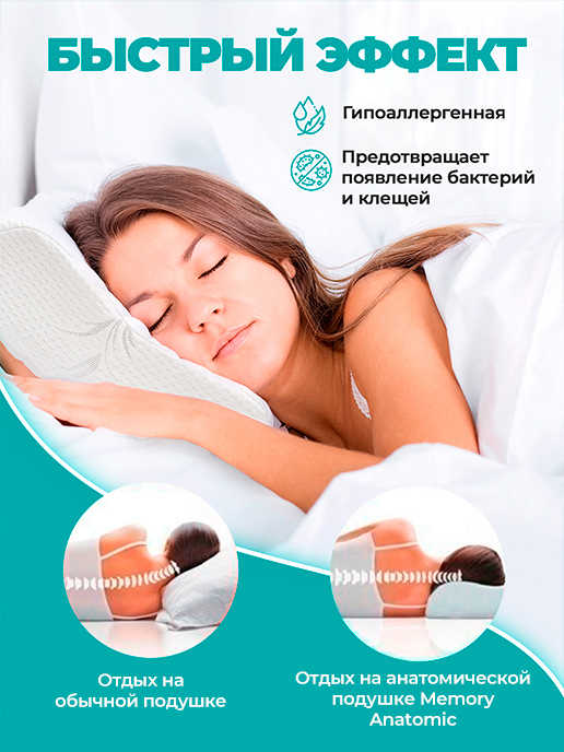 Подушка Memory Anatomic модель 3